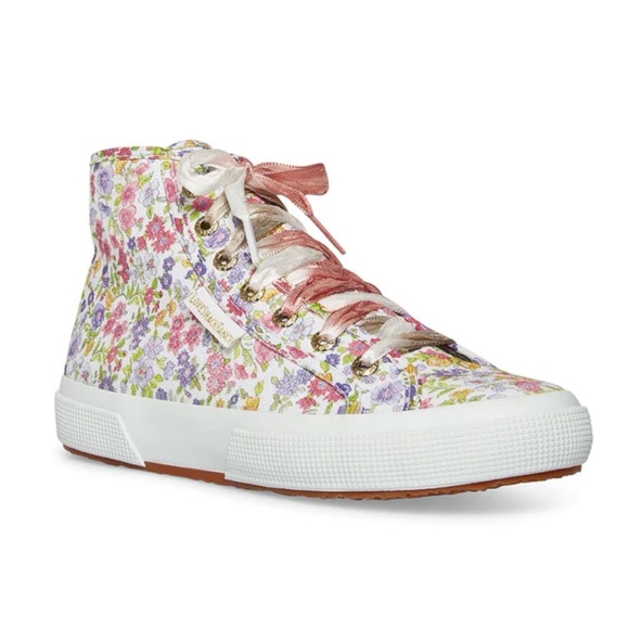 LoveShackFancy | Shoes | Loveshackfancy X Superga Hitop Floral Sneakers ...